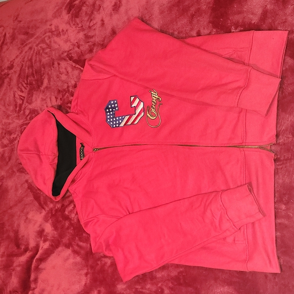 COOGI | Tops | Vintage Coogi Zipup Hoodie American Flag Red Embroidered ...